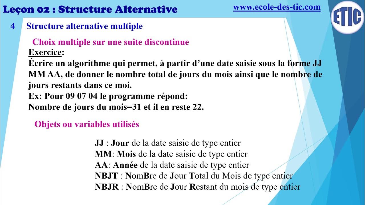 Programmation Lesson 02 suite - YouTube