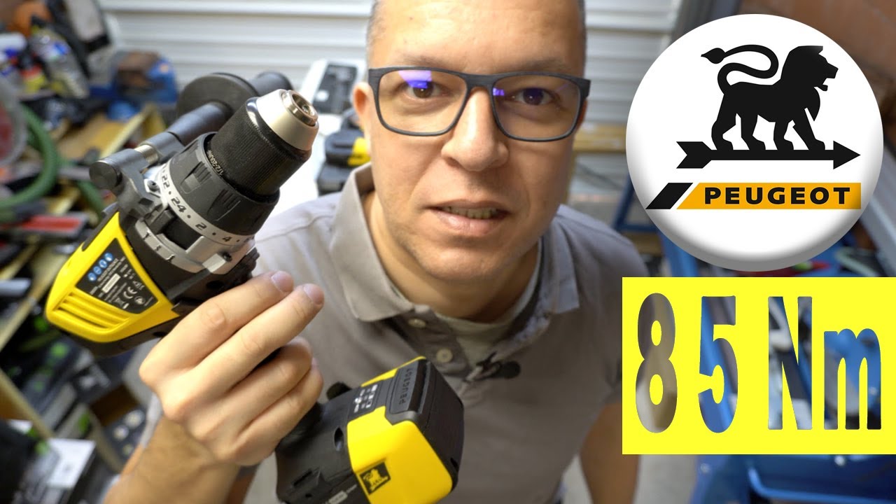 Peugeot Outillage : Perceuse visseuse à percussion 85 NM - 18V 🔥 - YouTube