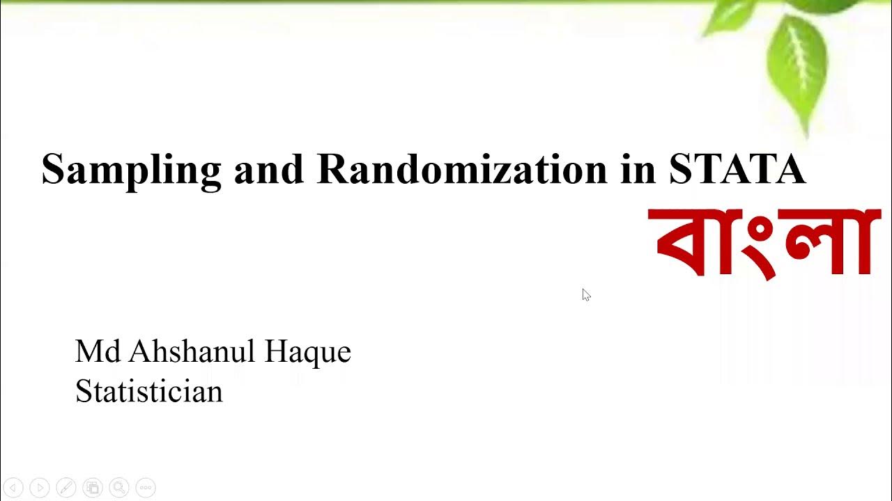Sampling and Randomization in STATA - YouTube
