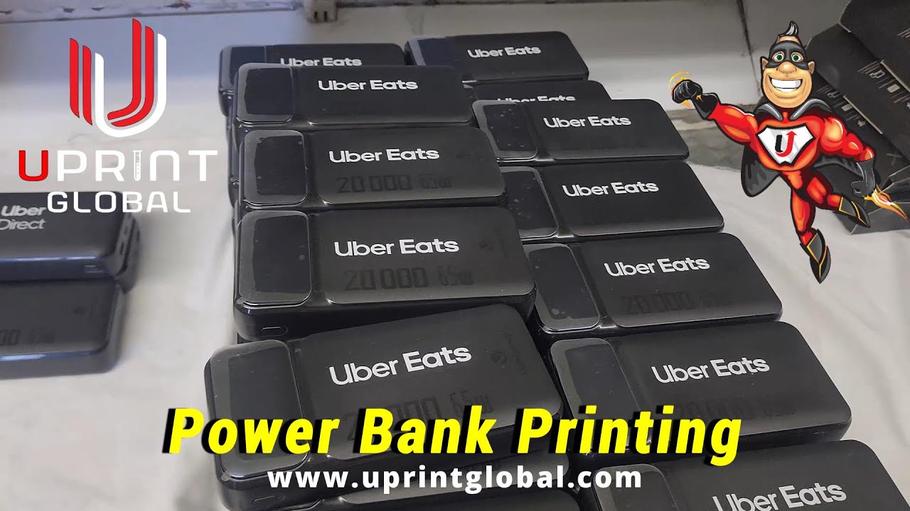 Power Bank printing in White - YouTube