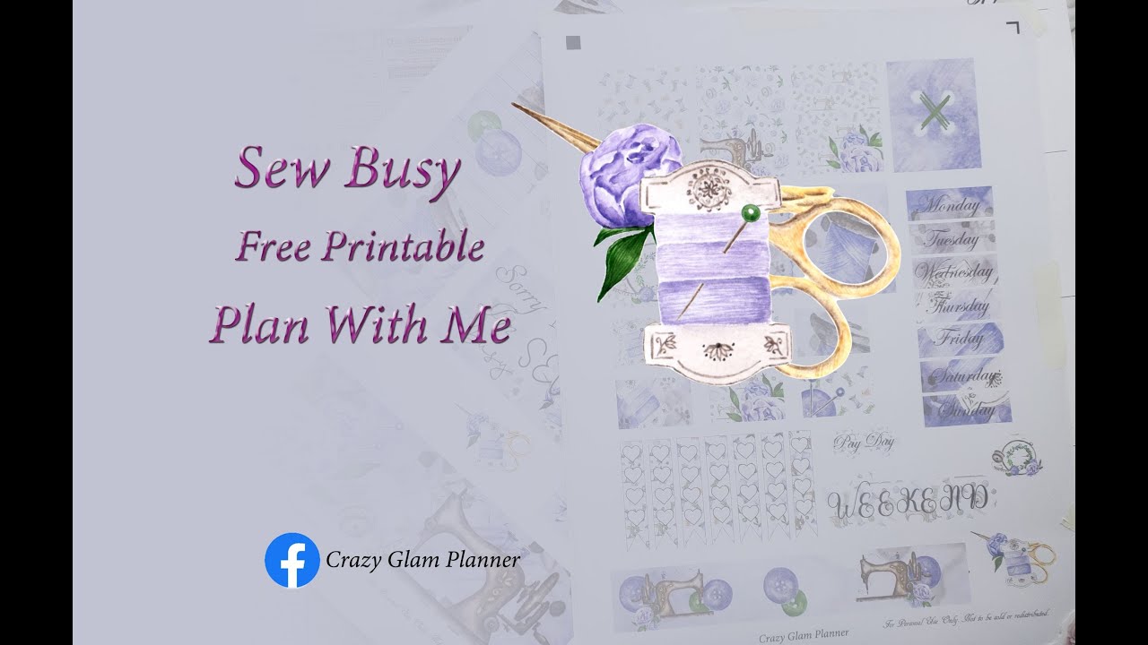 Sew Busy Free Printable Plan With Me - YouTube