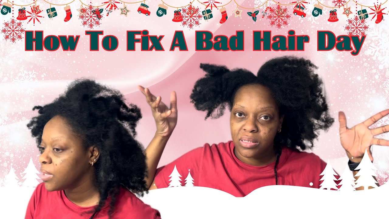 How To Fix A Bad Hair Day| 🏃🏾‍♀️Busy Life= 🌹Easy Natural Hairstyle ...