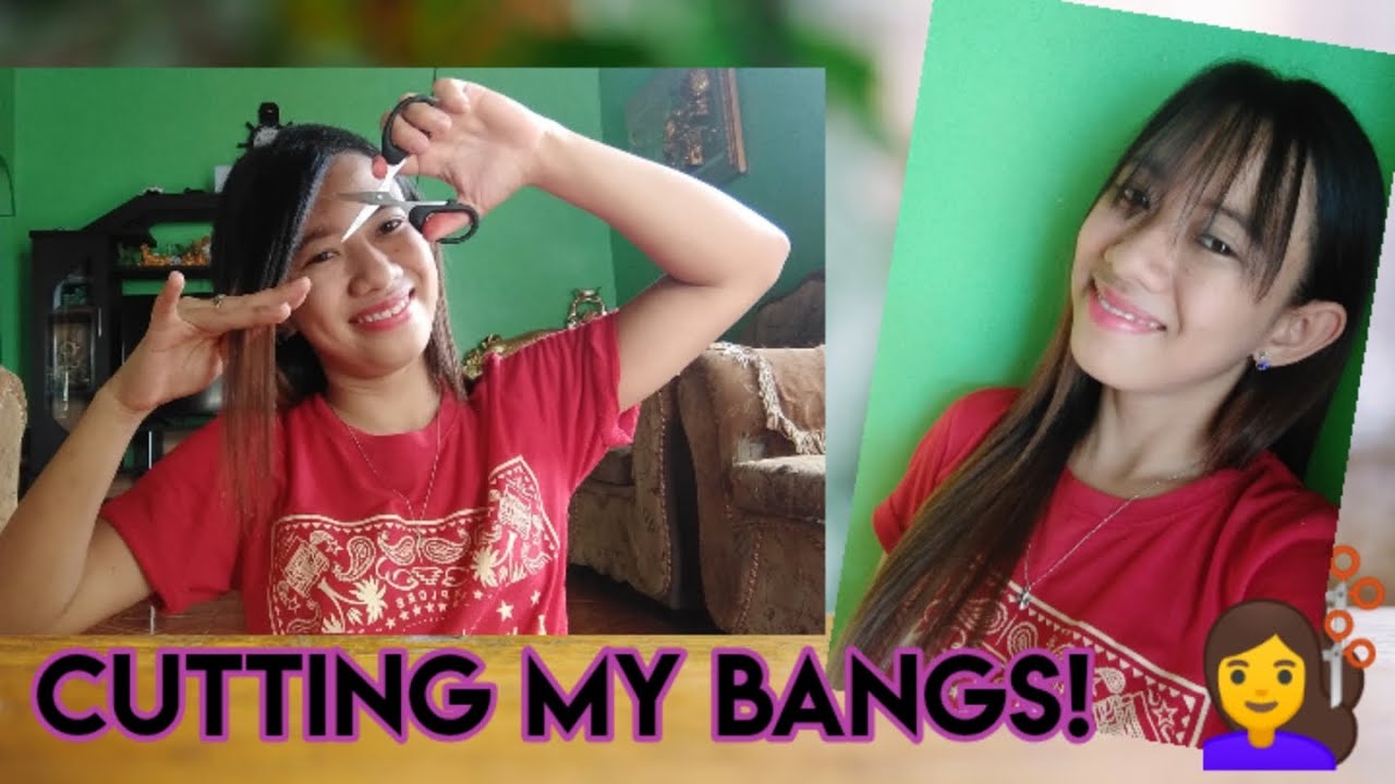 CUTTING MY OWN BANGS! (Fail or Not) | +1k Subs GIVEAWAY | Cristelle I ...