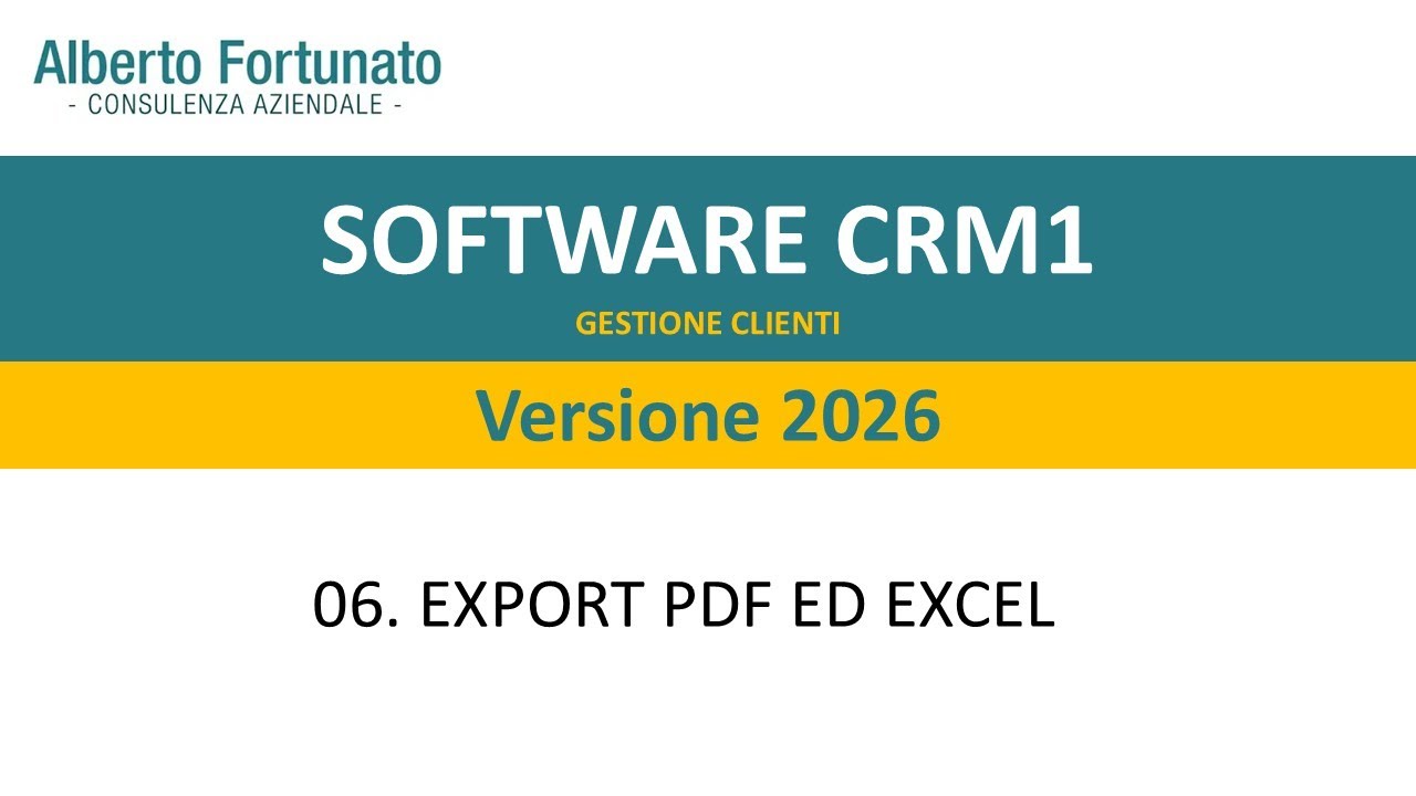 7 Gestione clienti Consultare e esportare le attività - YouTube