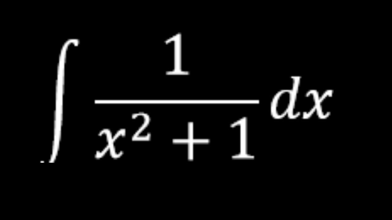 Integrate 1/(x² +1)dx. Indefinite integrals... Trig substitution - YouTube