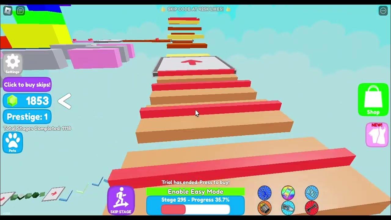 Mega Easy Obby Roblox Stages 251 300 Youtube
