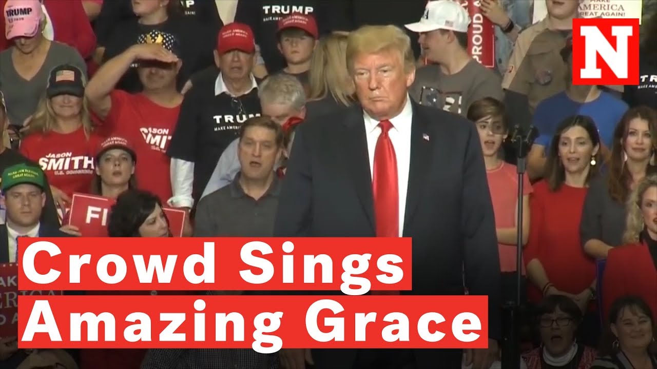 Trump Missouri Rally Crowd Sings 'Amazing Grace' After Woman Collapsed ...