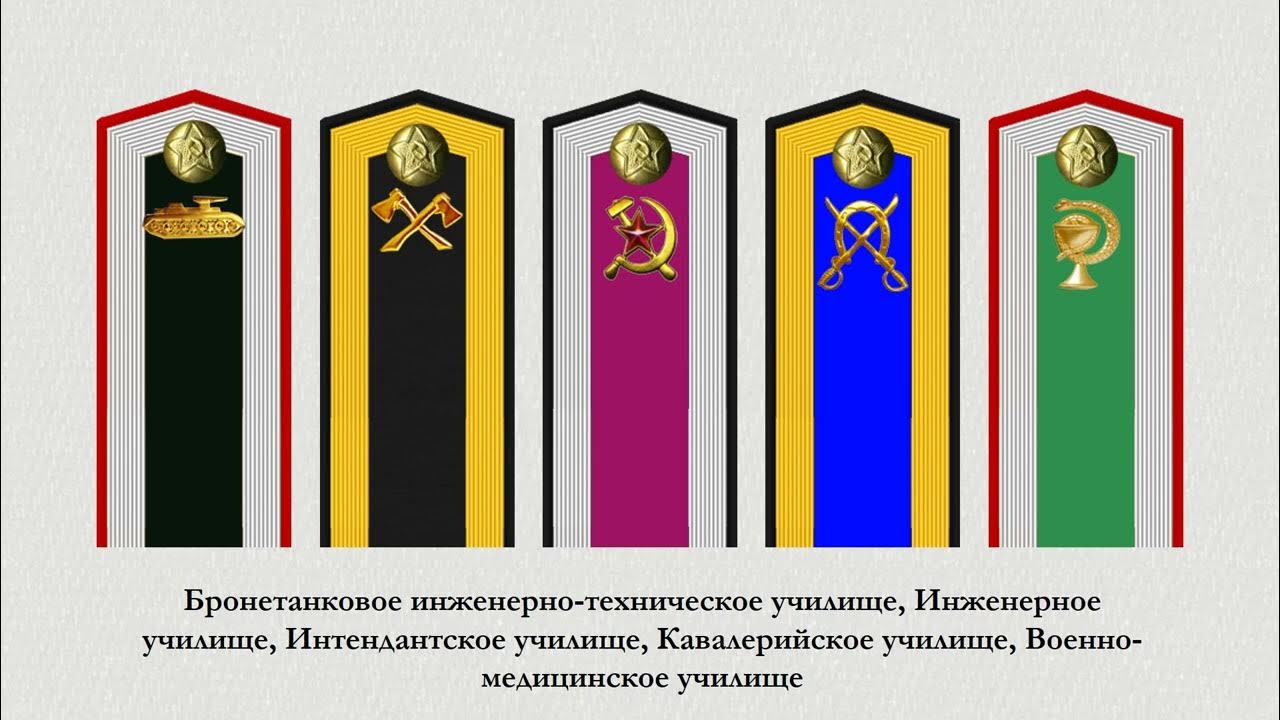 Погоны курсантов военных училищ СССР образца 1943 года - YouTube