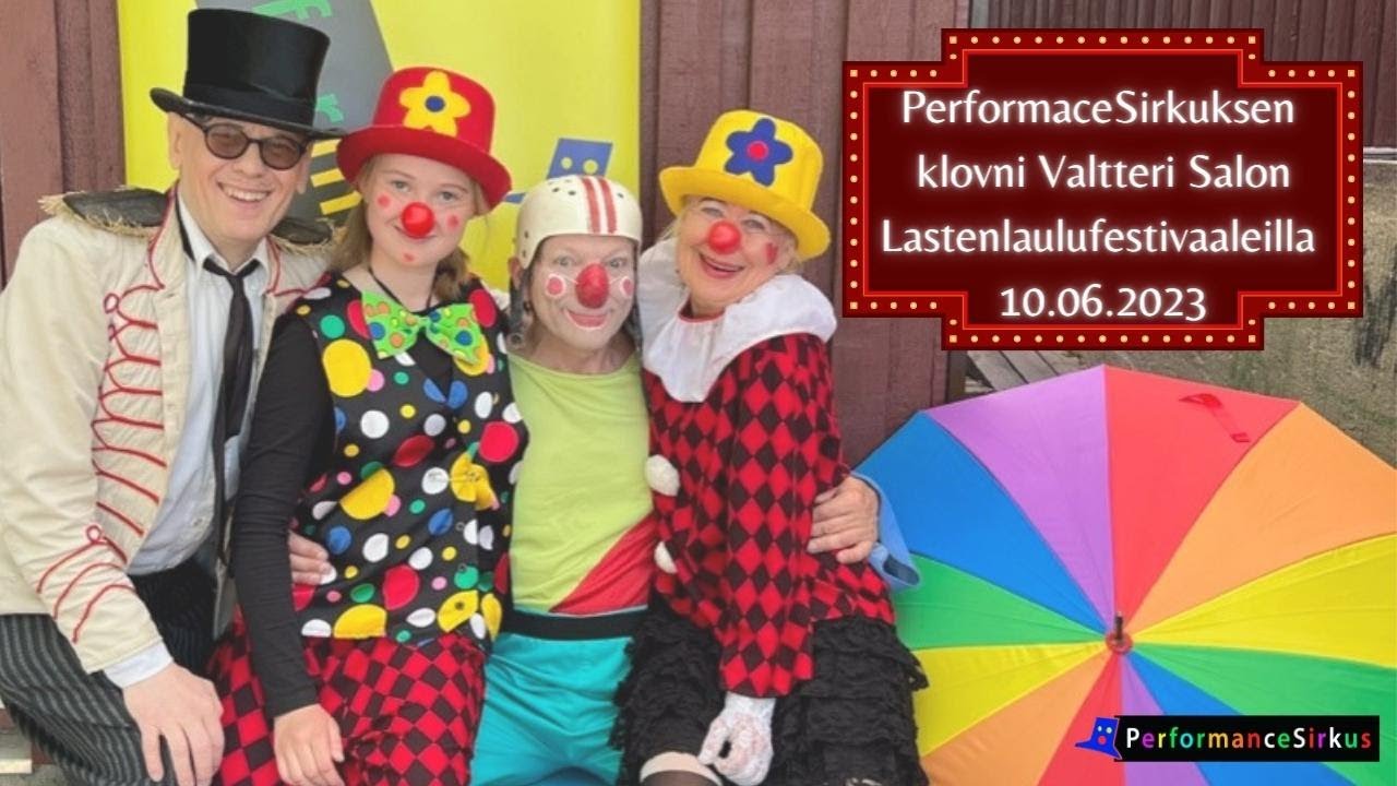 Klovni Valtteri Salon Lastenlaulufestivaaleilla 10.06.2023 - YouTube
