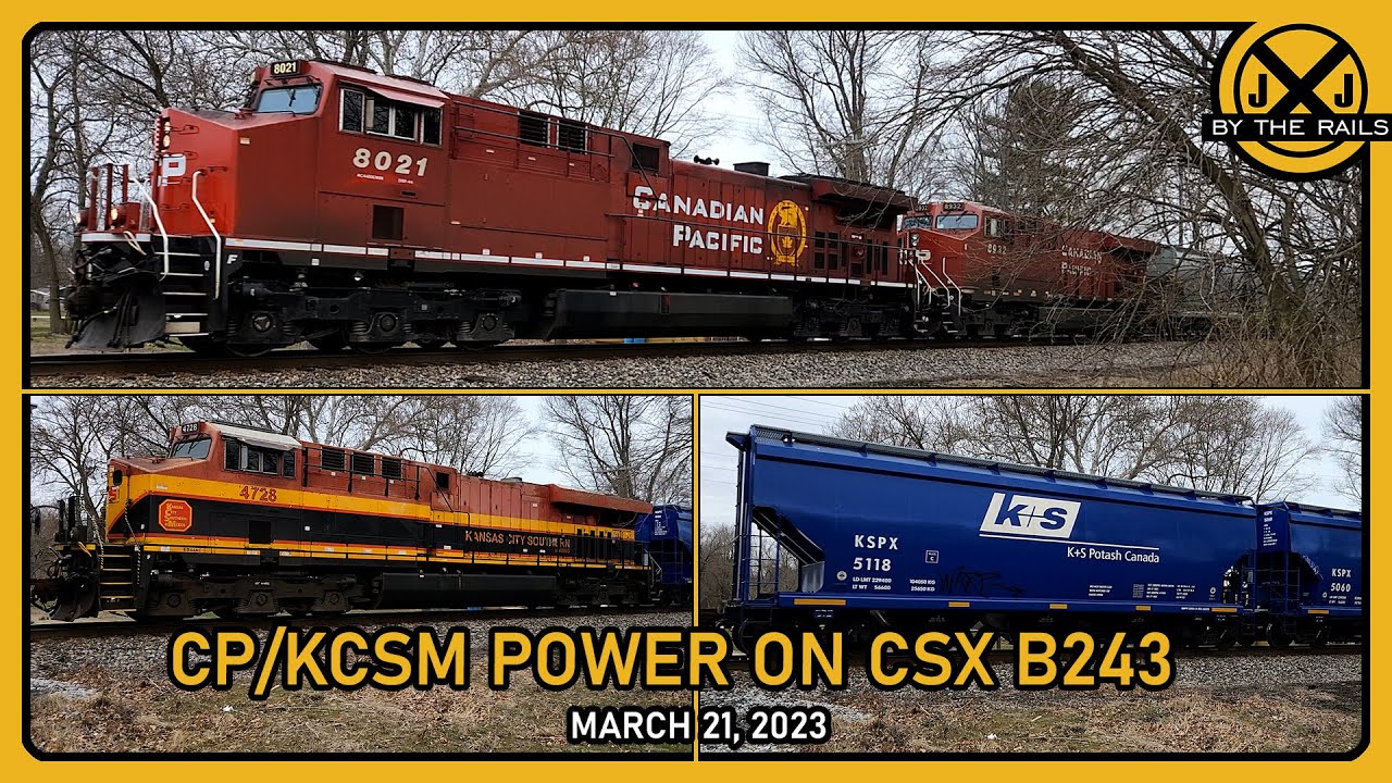 CP/KCSM Power on CSX B423 | Bulk phosphate load through Terre Haute ...