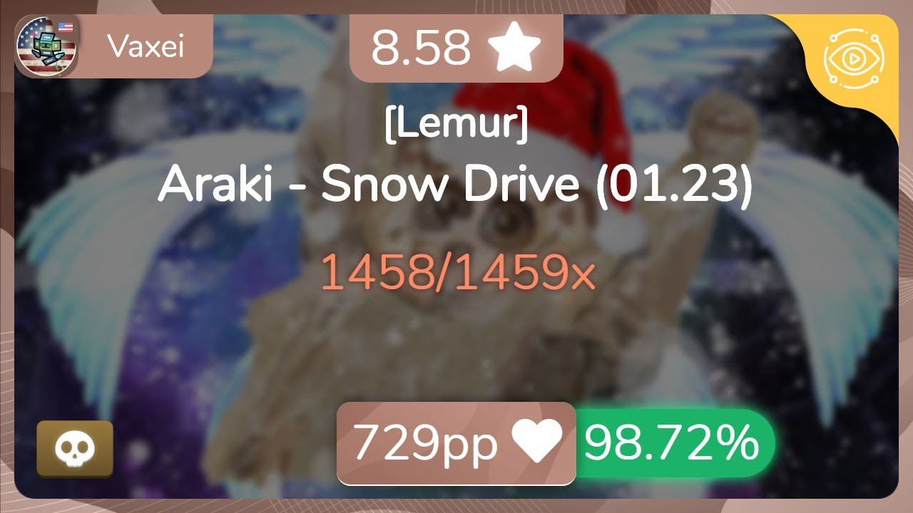 [8.59⭐] Vaxei | Araki - Snow Drive (01.23) [Lemur] +SD 98.72% {#2 💖 FC ...