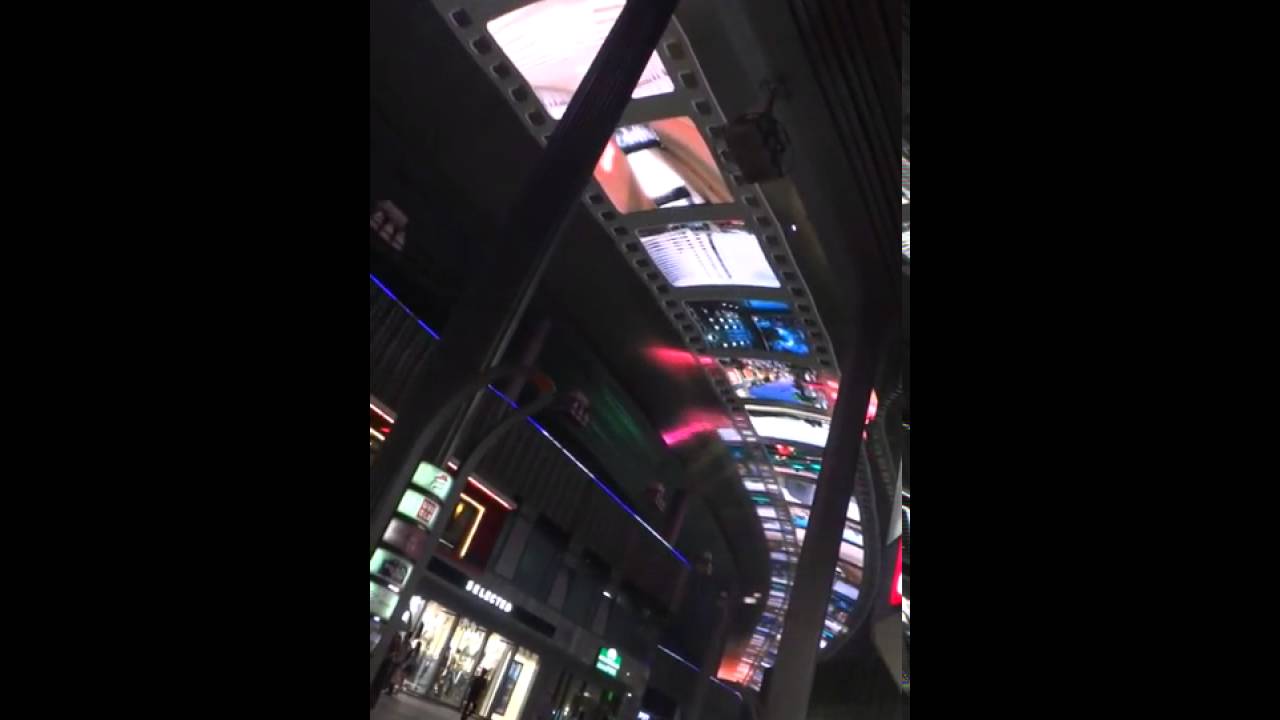 Magnet P10 SMD LED display screens in square show - YouTube