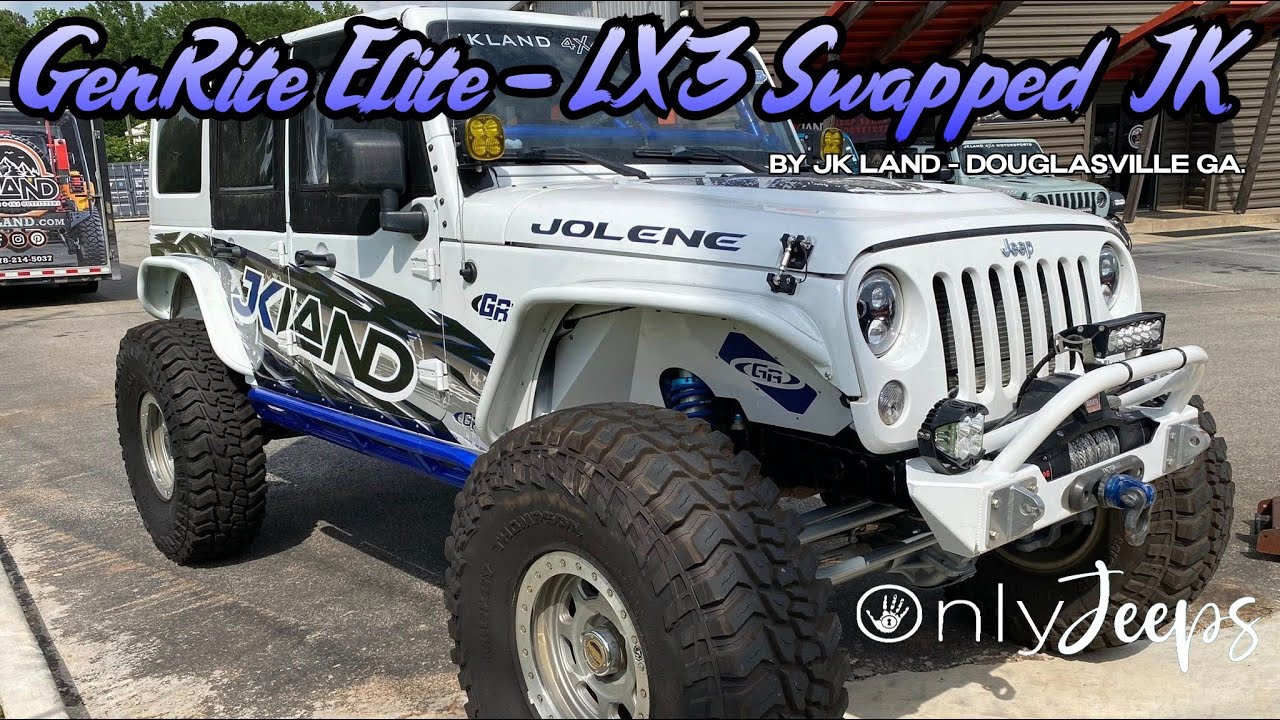 GENRIGHT JEEP JK W/ BRUISER LX3 V8 SWAP FS - YouTube