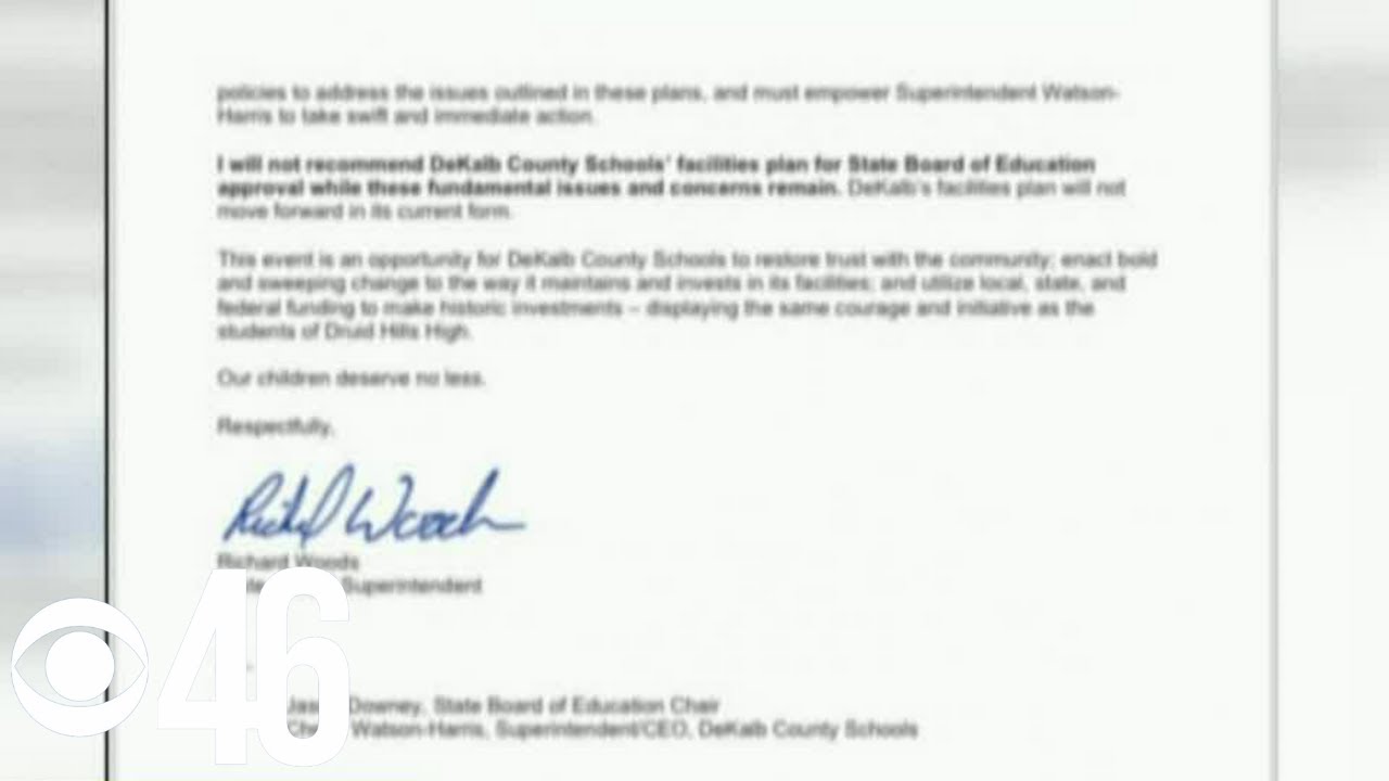 State send scathing letter to DeKalb Co Schools - YouTube