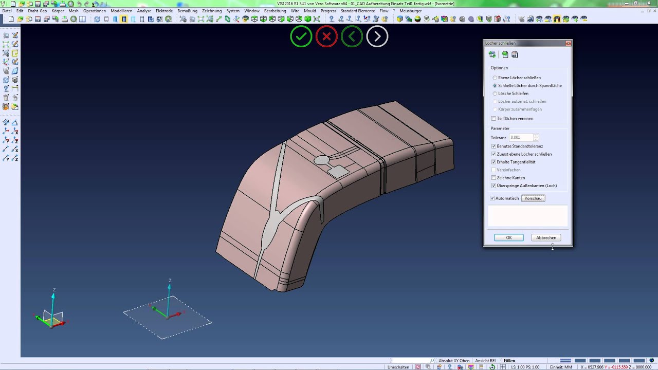 VISI 2016 R1 - Modellaufbereitung für VISI Machining - Teil 2 - YouTube