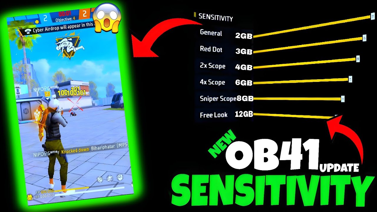 ob41 update sensitivity | ob41 update free fire headshot setting | ob41 ...