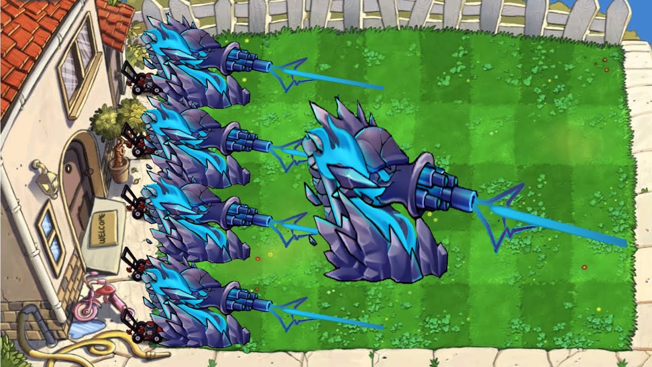 Gatling Kipli Naga Obsidian Sniper - New Update Plants vs Zombies ...