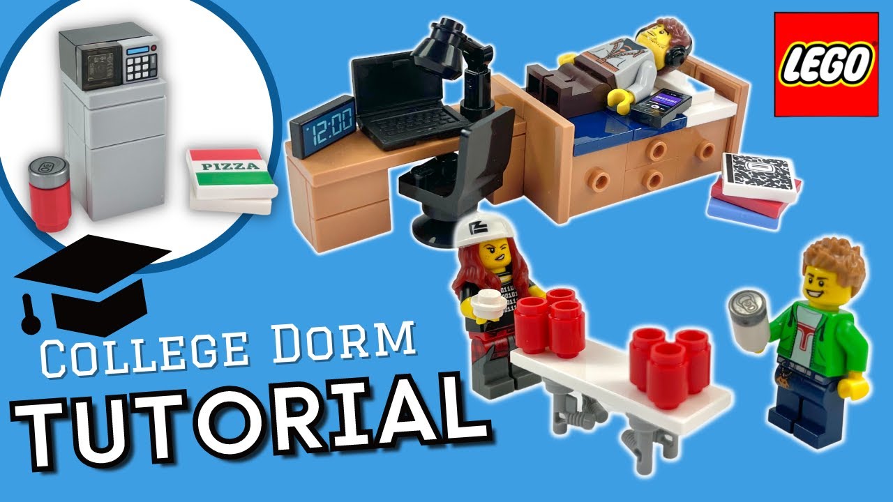 Build a College Dorm Room in 5 Easy LEGO Builds! - YouTube