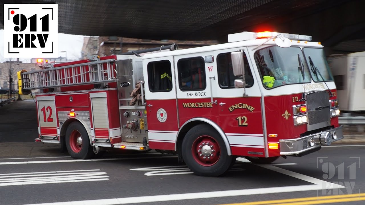 Worcester Fire and Worcester EMS Responding | Engine 12 and Ambulance ...