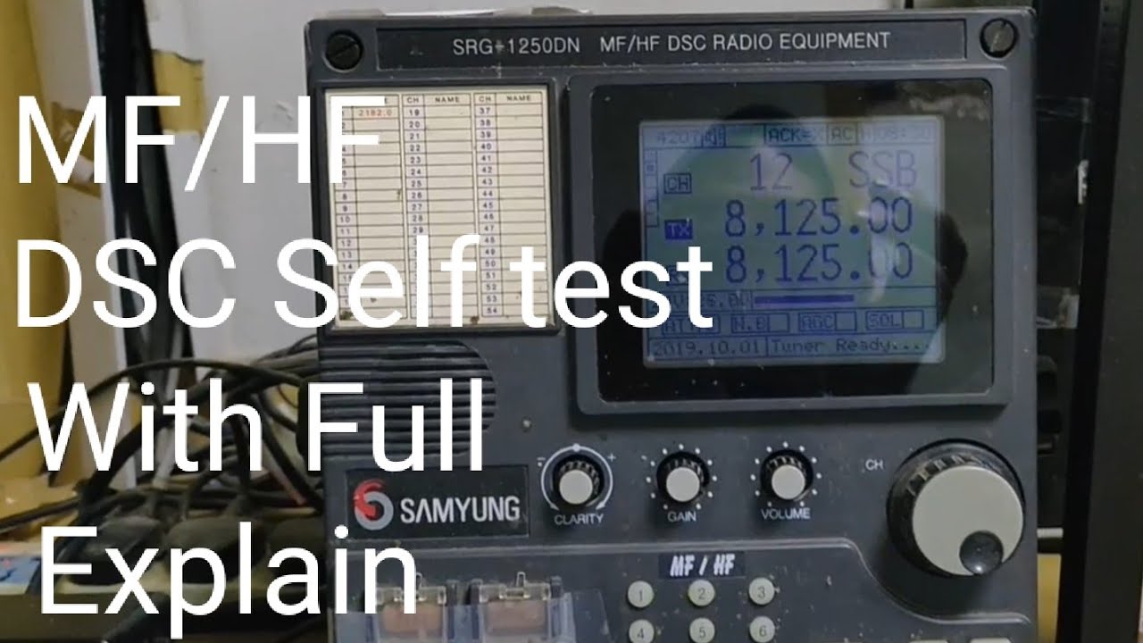 MF/HF DSC Self/Internal test (SRG 1250 DN) Samyung - YouTube