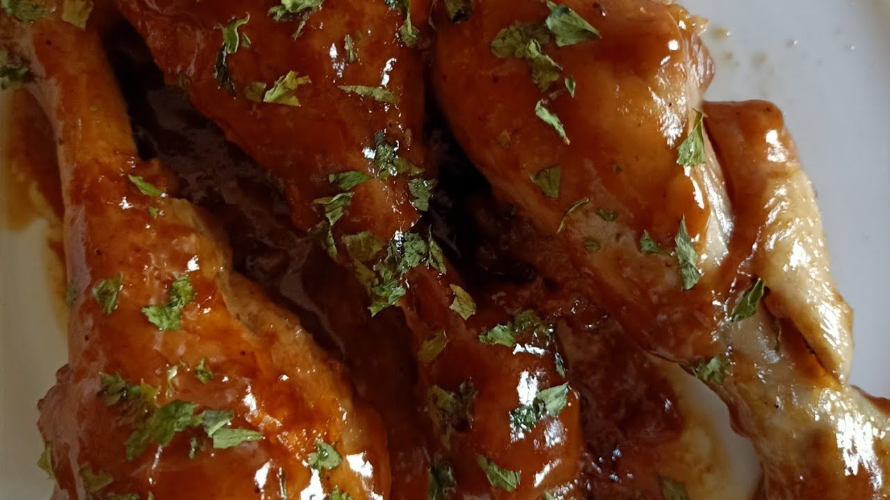 Muslos de pollo con salsa de ajillo,fácil y rico con Thermomix - YouTube