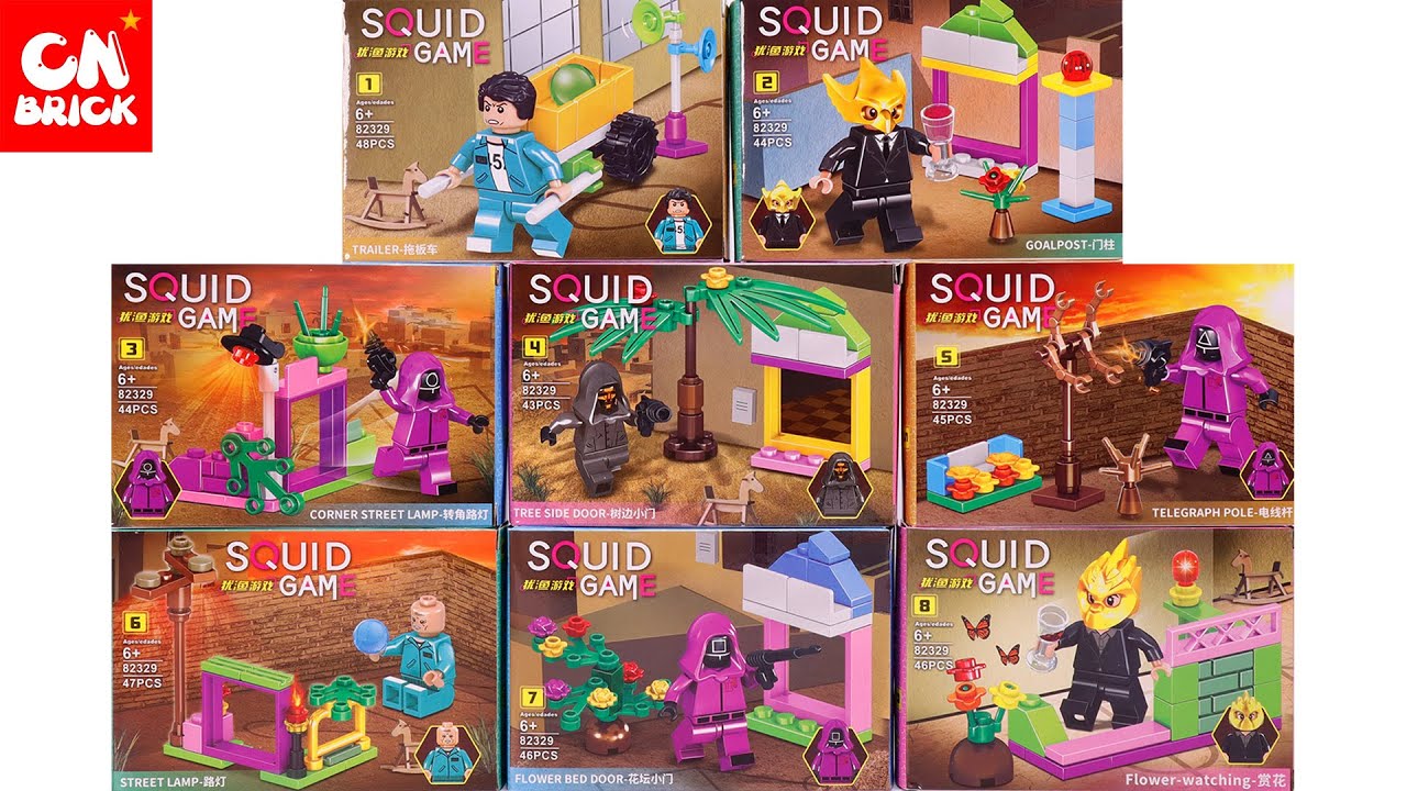 Unoffical LEGO SQUID GAME SET 오징어게임 Ojing eo Geim 82329 UNOFFICAL LEGO ...
