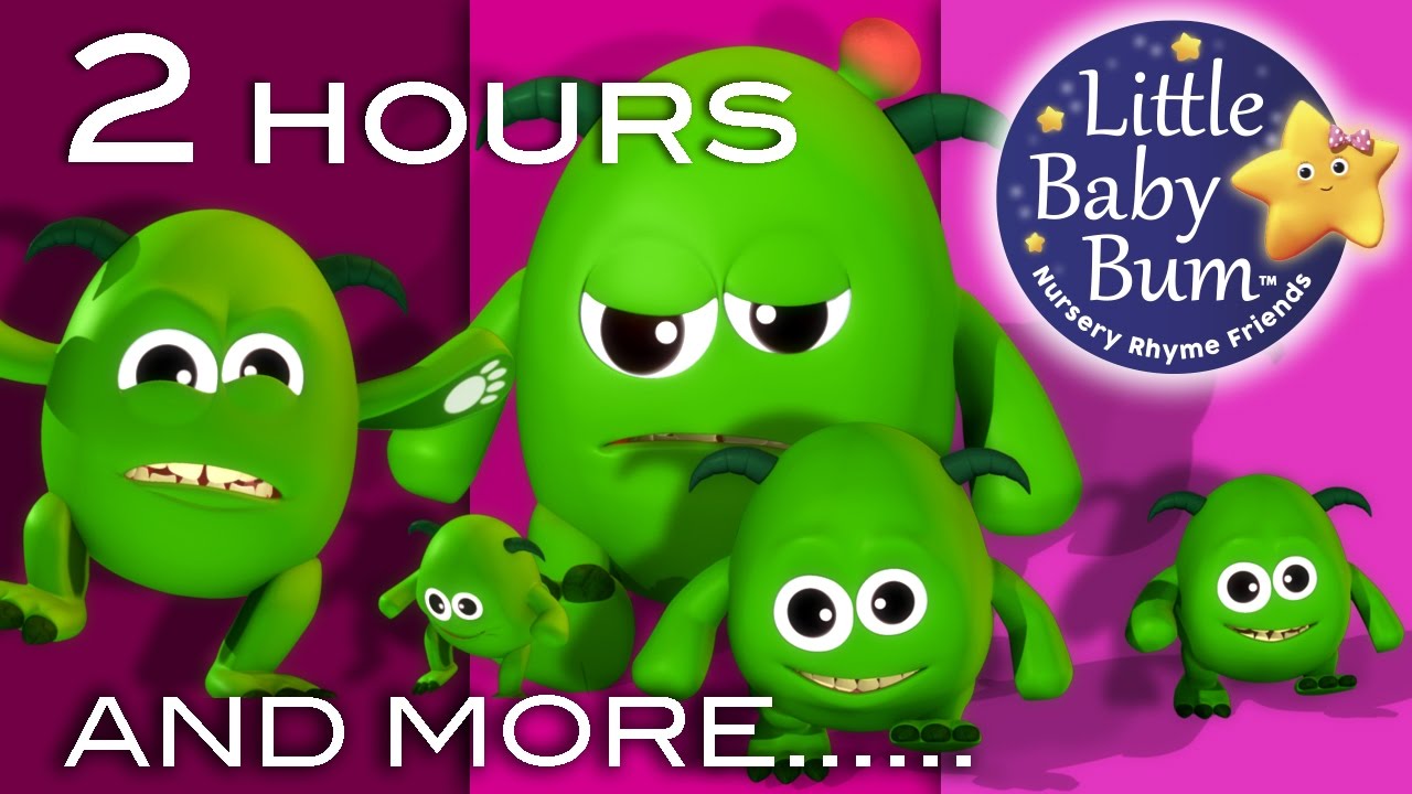 Five Little Monsters | 2 Hours of LittleBabyBum - Nursery Rhymes for ...