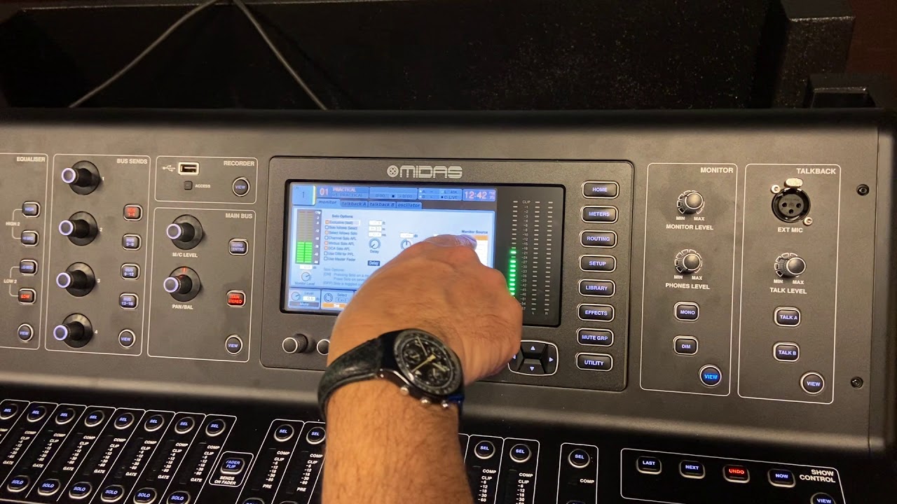 Midas M32 Practical Exam 3 - Mic to Cue Wedge - YouTube