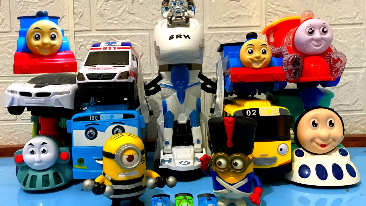 Thomas and friends, Thomas Robot, Super Car, Bus tayo, Minions ...