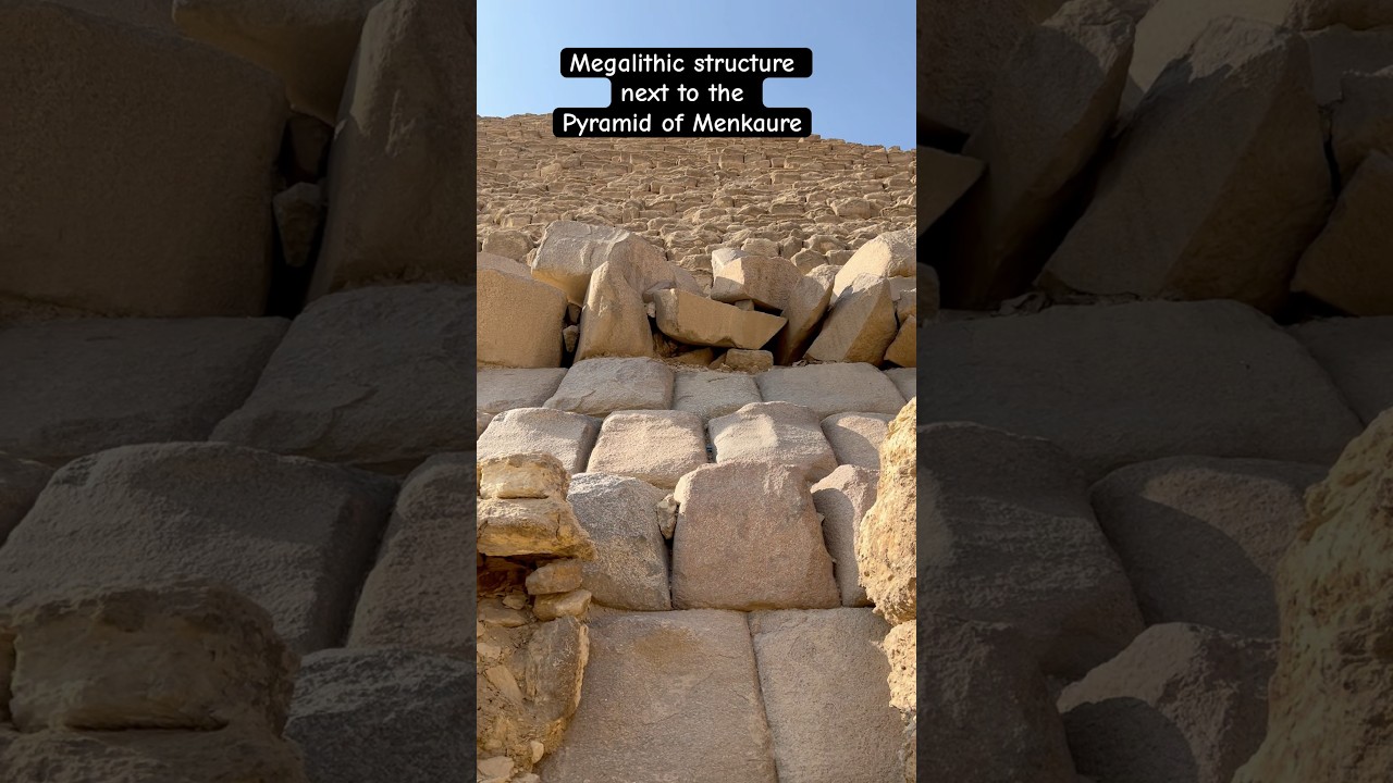 Megalithic polygonal structure next to the Menkaure Pyramid # ...