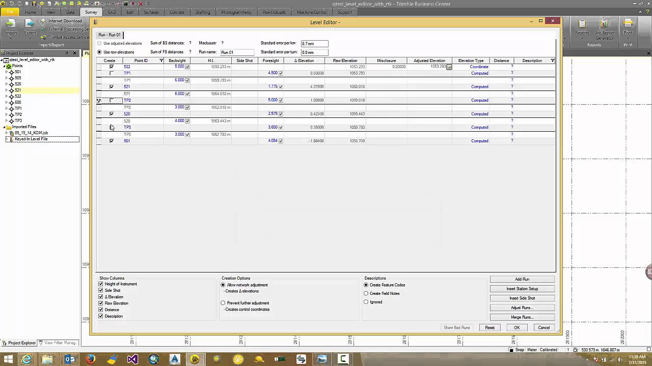 Keying in Leveling Data - YouTube