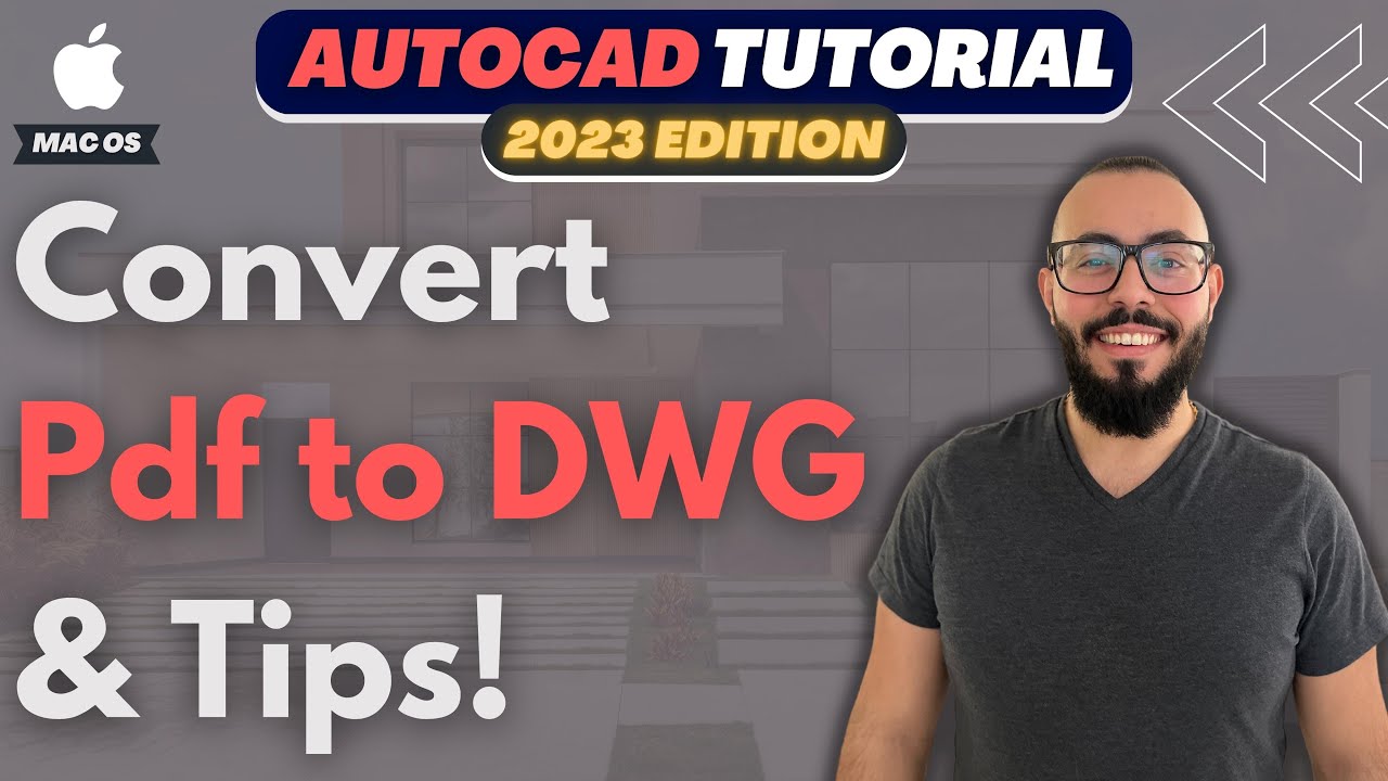 How to Convert Pdf to CAD (DWG) in Autocad Mac - Autocad 2023 Tutorial ...