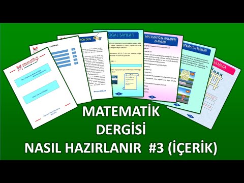 Matematik Dergisi Nasıl Hazırlanır #3 (İçerik)
