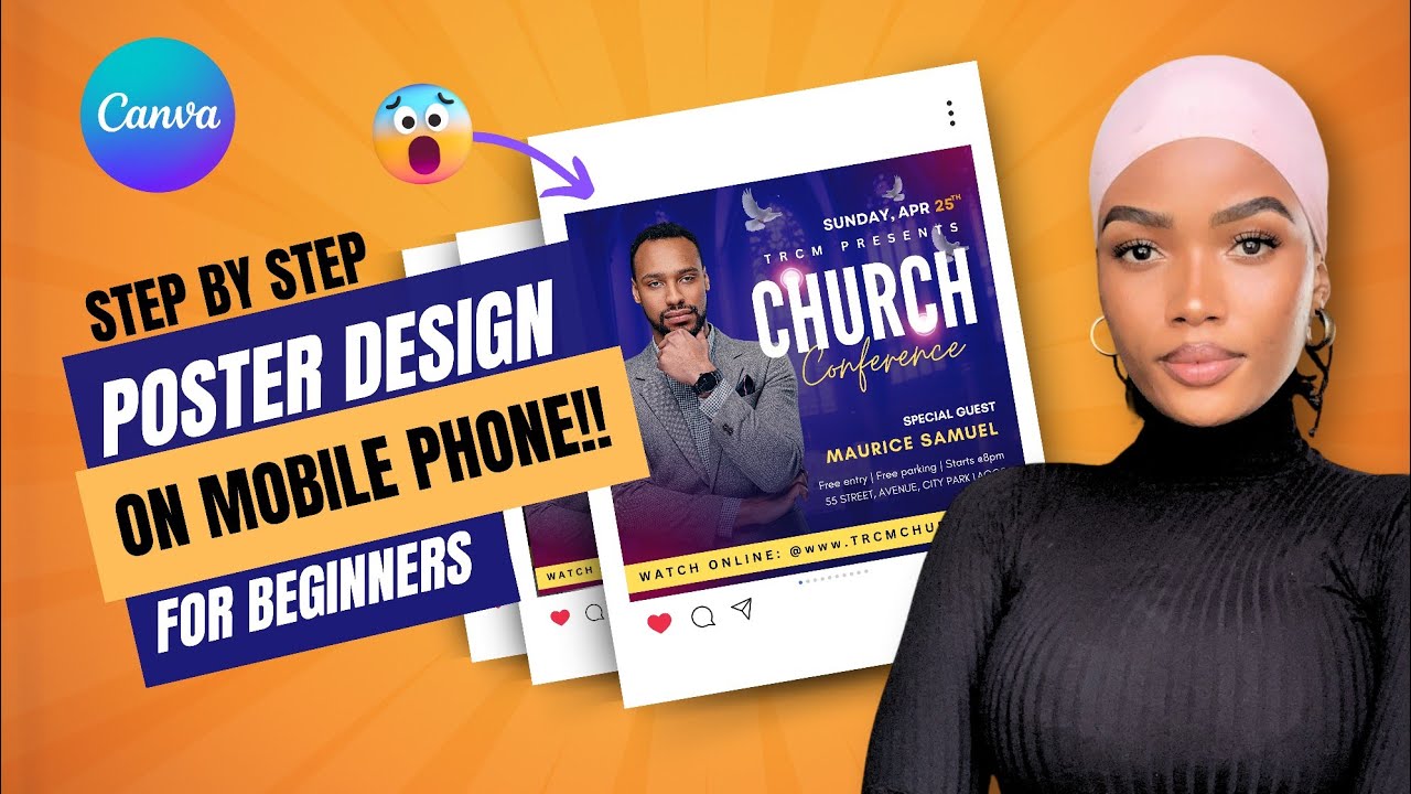 How to Make a Professional Poster Design on Canva Mobile app (Perfect ...