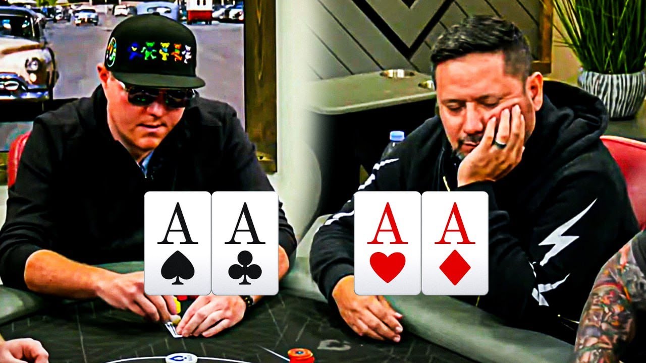 ACES vs ACES (Super Rare Poker Hand) - YouTube