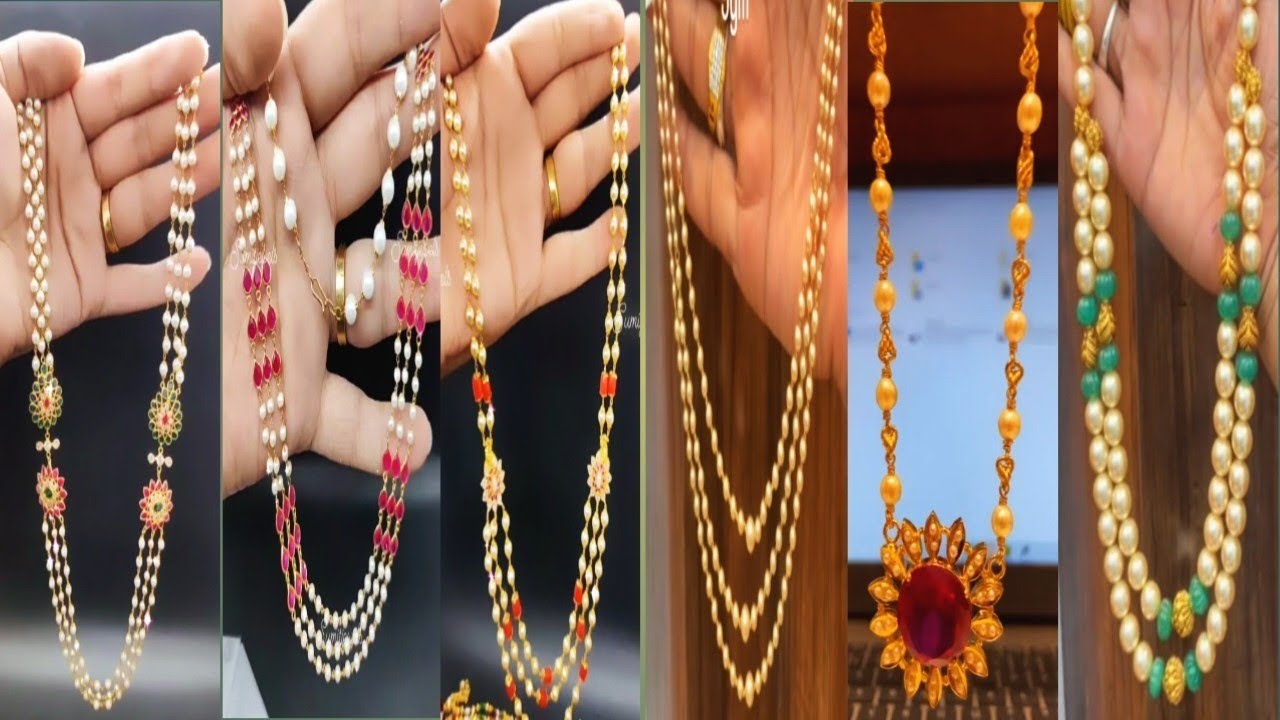 Lightweight & Stylish pearl haram designs/1layer pearl haram/2layer ...