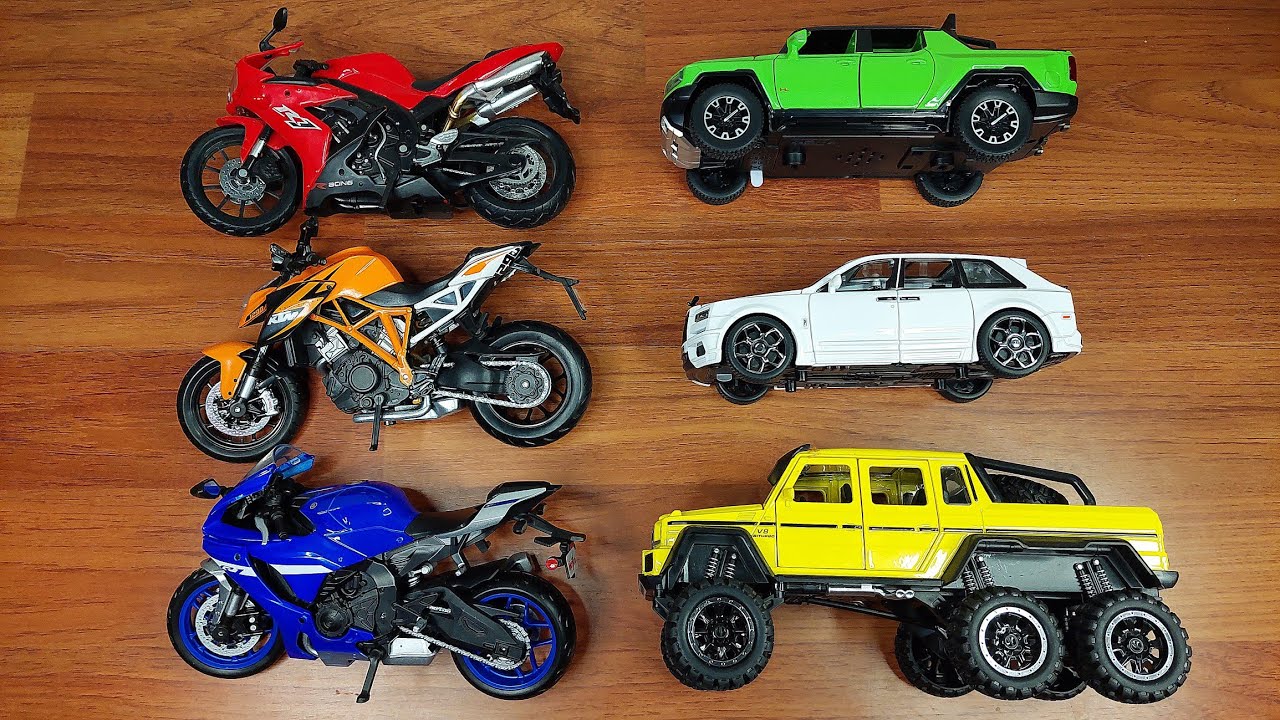 Collection of Model Cars and Bikes | Hummer EV, Amg G63 6x6, Yamaha ...