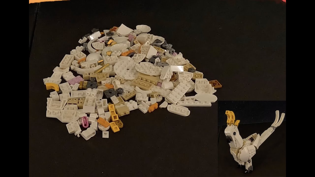 DISASSEMBLING Cockatoo Parrot form White Rabbit Lego Creator 3 in 1 ...