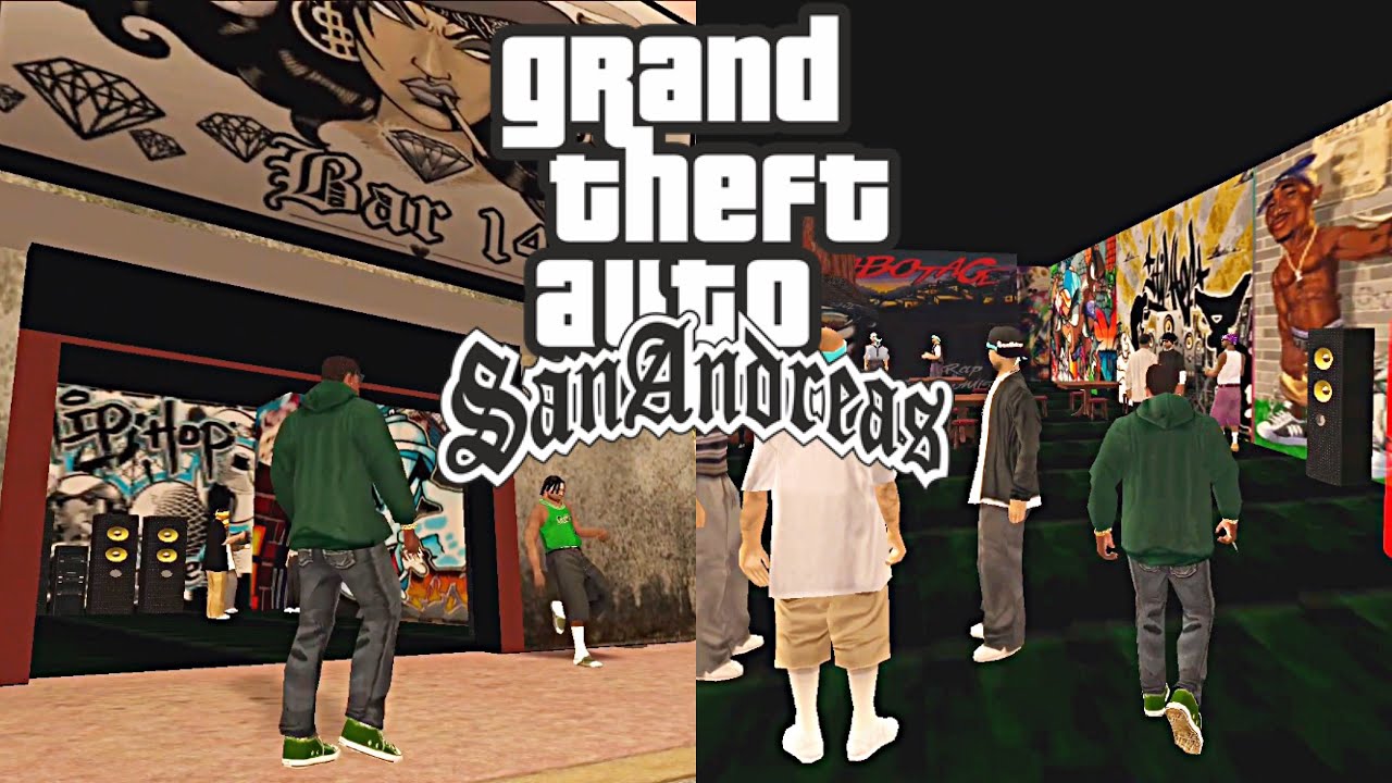 GTA San Andreas Rap Bar Mod *NEW BAR BY GROVE STREET* Showcase Gameplay ...