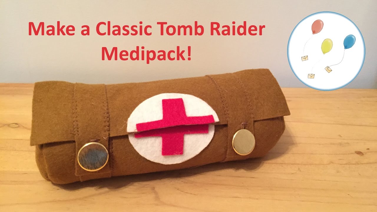 Let's Make a Classic Tomb Raider Medipack Make Up Pouch! - YouTube