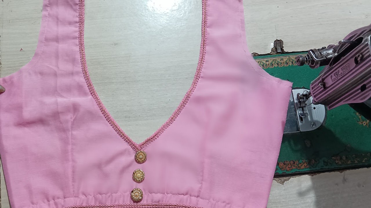 V shape blouse design | v shape blouse | v neck blouse design - YouTube