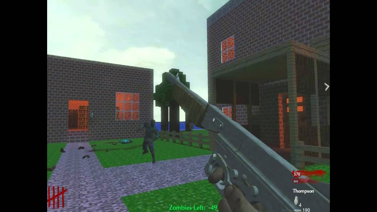 COD nazi zombie minecraft- custom map waw #1 - YouTube