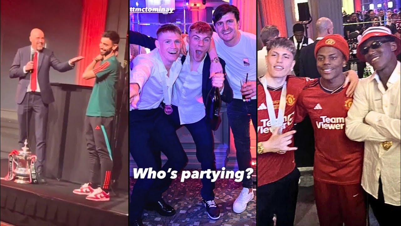 Hojlund Drunk 🤣! Manchester United Players Crazy Party & Celebration ...