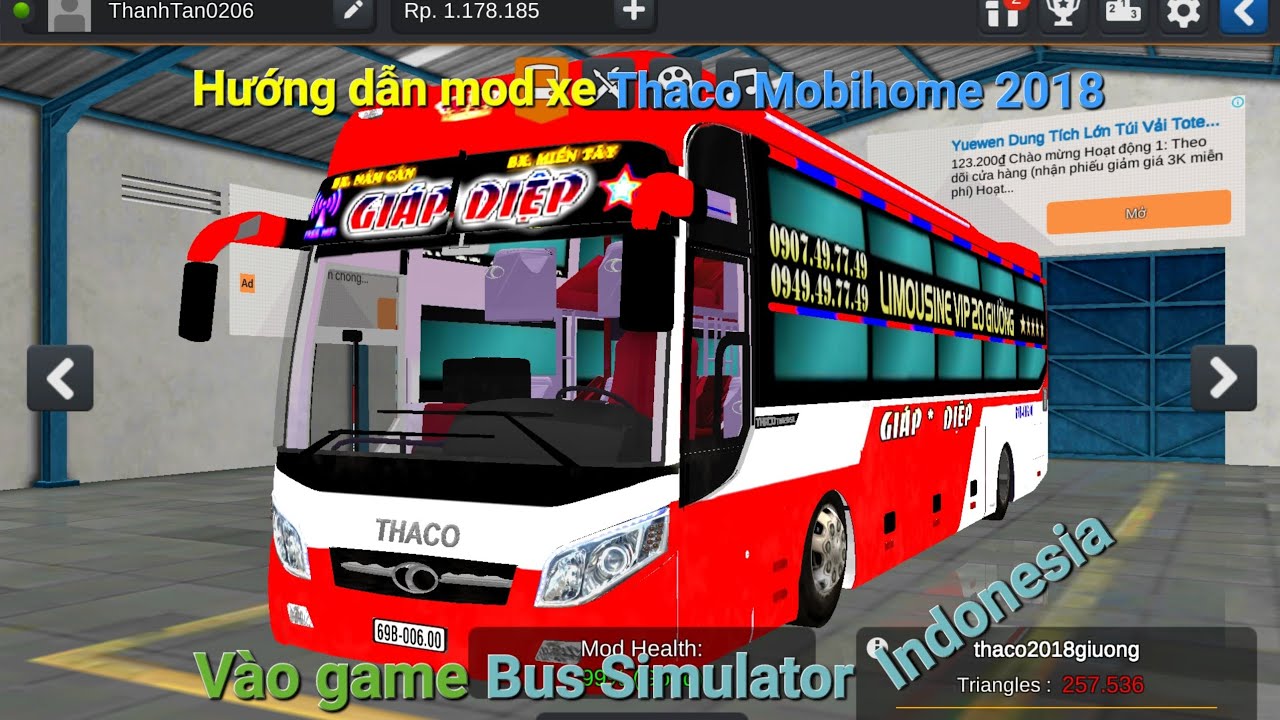 Hướng dẫn mod xe khách Thaco Mobihome 2018 nha | ThanhTan0206 - YouTube