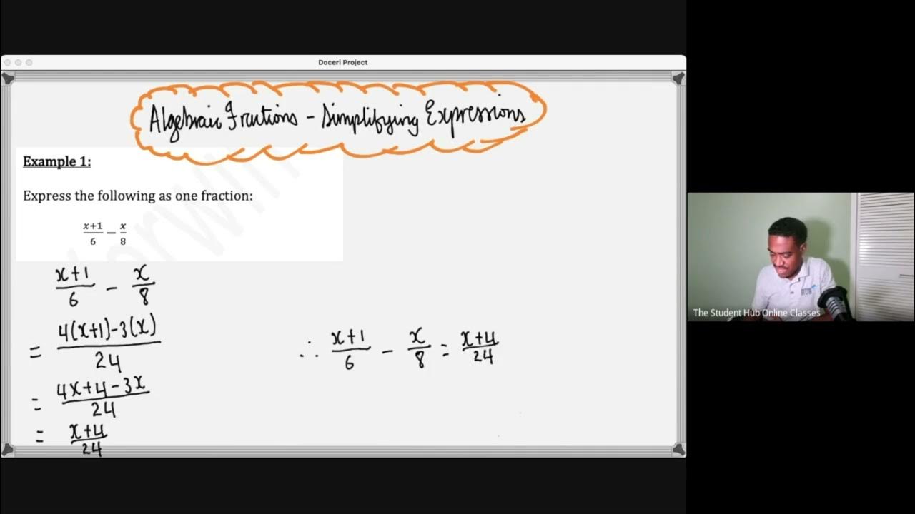 Simplifying Algebraic Fractions - CSEC Maths | TSH Online Classes - YouTube
