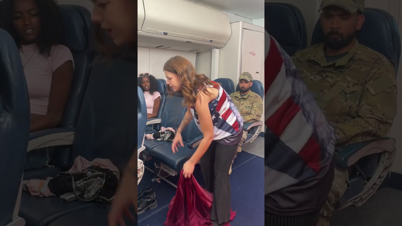 She took her clothes off on the airplane because she was hot - YouTube