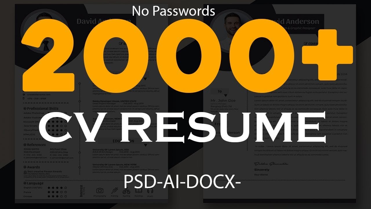 2000+ Resume CV Template Bundle |Sheri Graphics| - YouTube