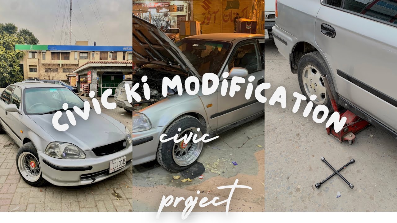 Civic modification || new rims || sound system installed - YouTube