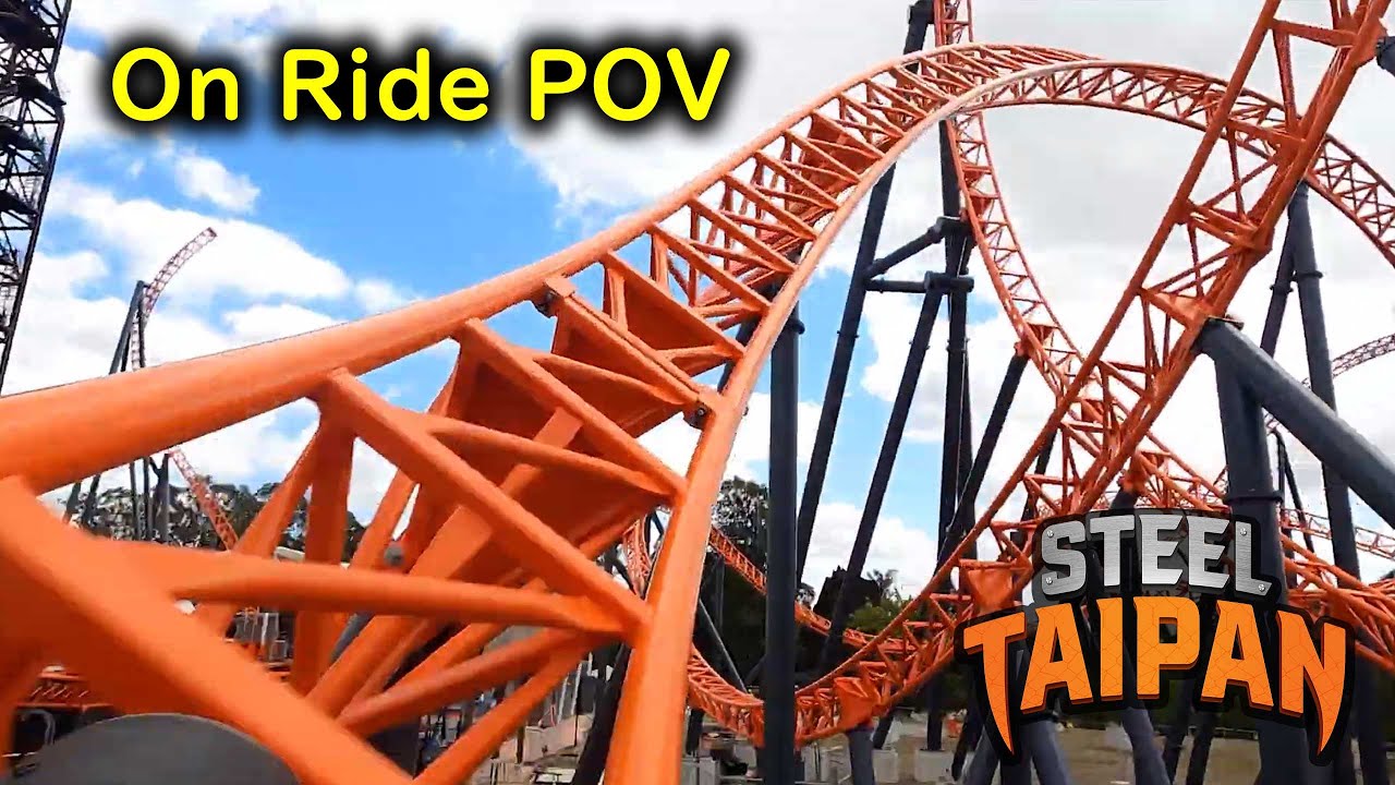 Steel Taipan On Ride POV! New Roller Coaster at Dreamworld Gold Coast ...