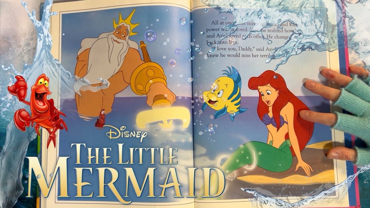 🌊 Sydney Listens to Starlette Read Disney’s Little Mermaid Storybook! 🧜 ...